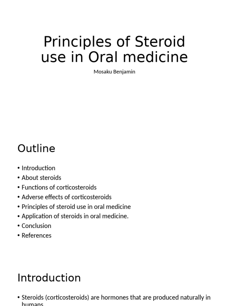 Steroid Use Principles in Oral Medicine | PDF | Glucocorticoid ...