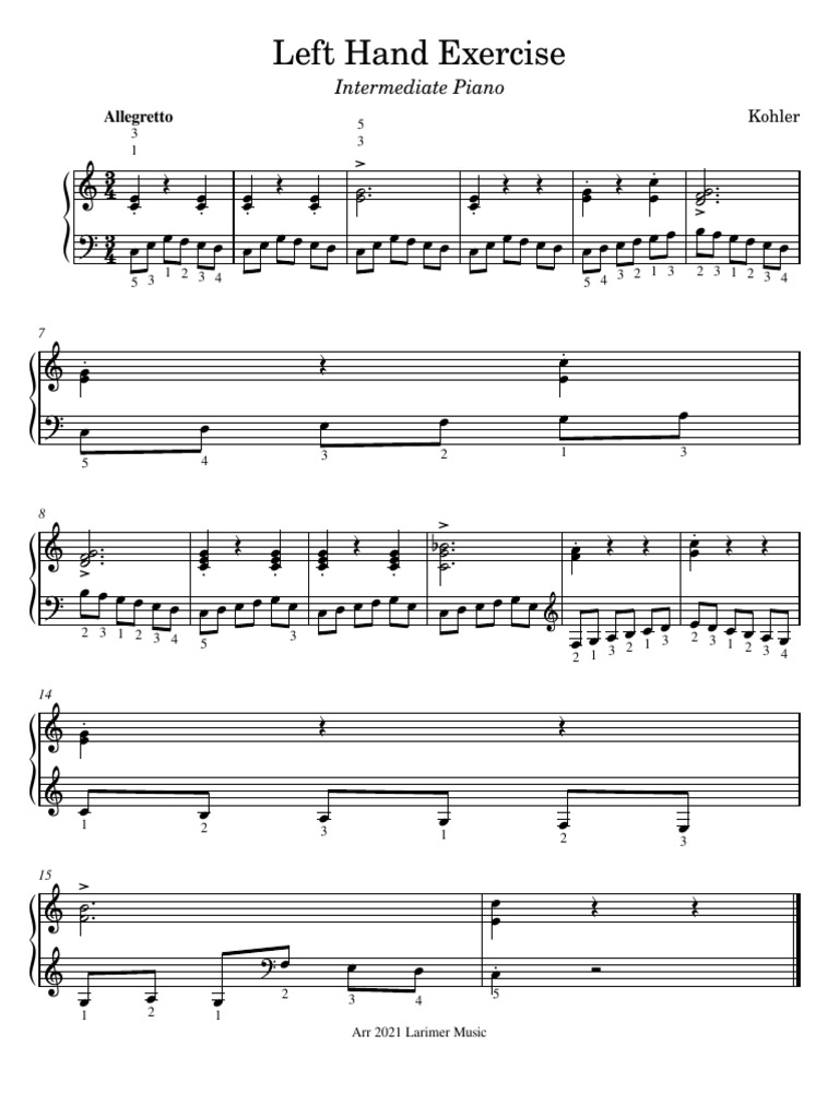 Left Hand Exercise CMaj | PDF