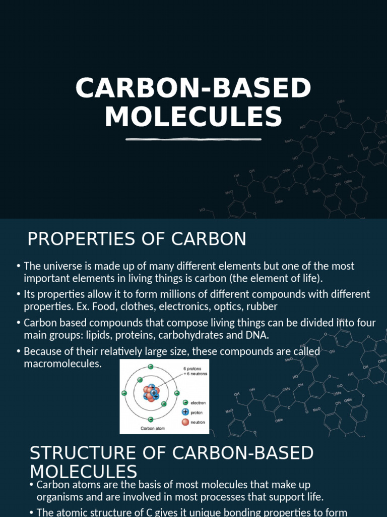 Carbon-Based Molecules | PDF | Lipid | Carbohydrates