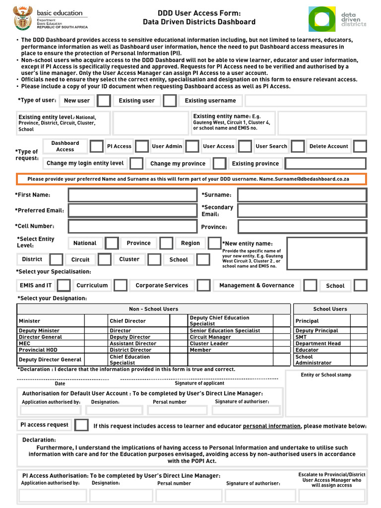 DDD User Application Form - National Final 20231127 Oddie | PDF | User ...