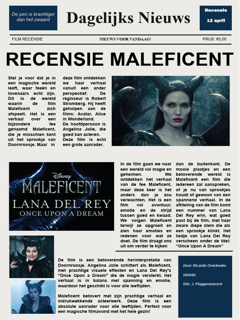 Filmrecensie Maleficent | PDF