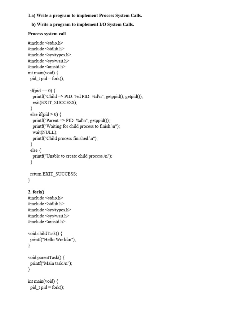 Os Labmanual | PDF | Software Development | Operating System Technology