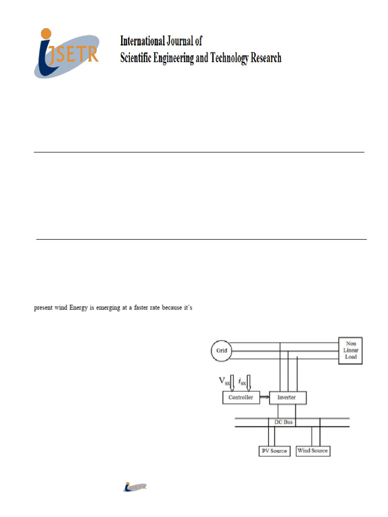 Fuzzy Based Compensator For Power Quality Improvement in Grid Connected Hybrid Energy System ...