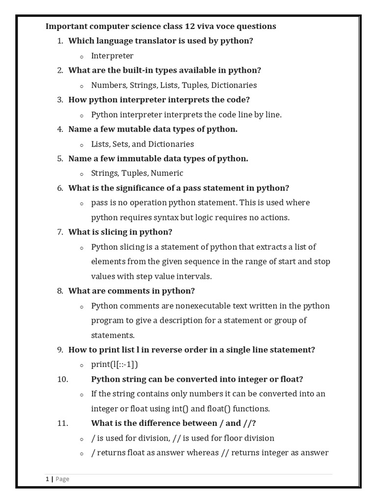 G12 Cs Viva Questions 2025 Pdf Parameter Computer Programming Scope Computer Science
