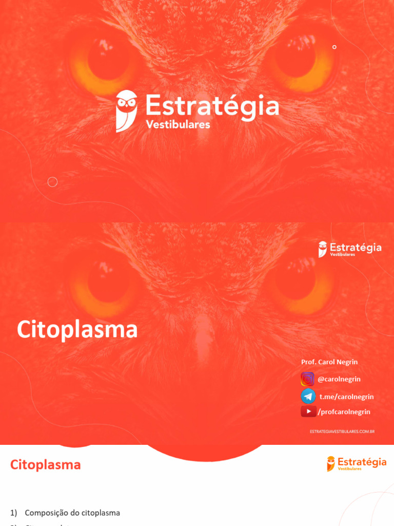 20211126222900189967-Aula 02 - Cursos 2021 | PDF | Citoplasma | Célula (Biologia)
