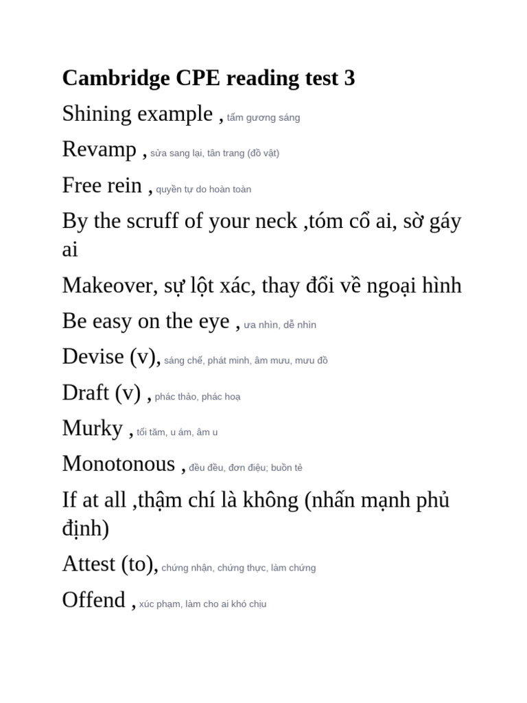 Cambridge CPE Reading Test 3 | PDF