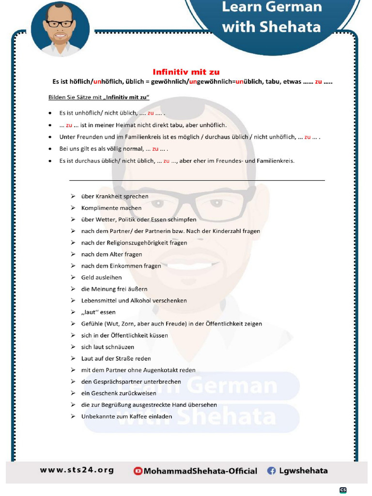 Folge 17 B1 Infinitiv Mit Zu | PDF