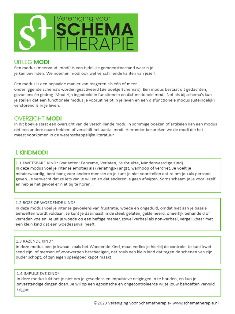 Overzicht Schema's en Modi | PDF