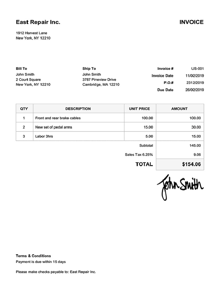 Utility Bill Template | PDF