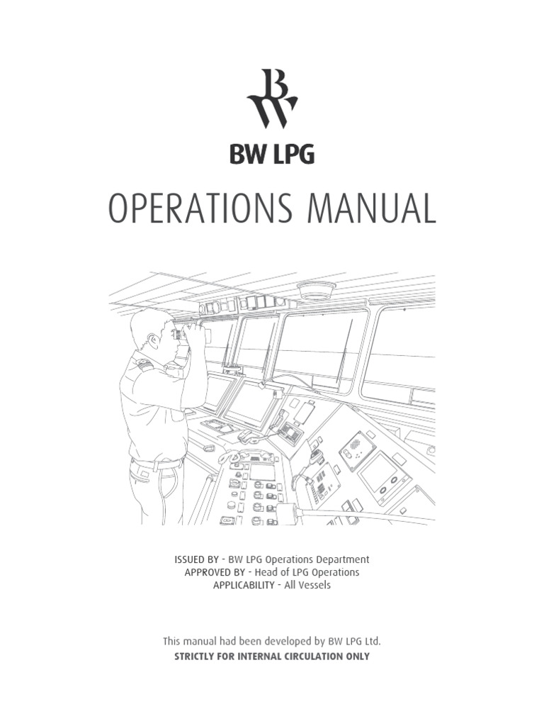 BW LPG Vessel Operations Manual | PDF | Bill Of Lading | Cargo