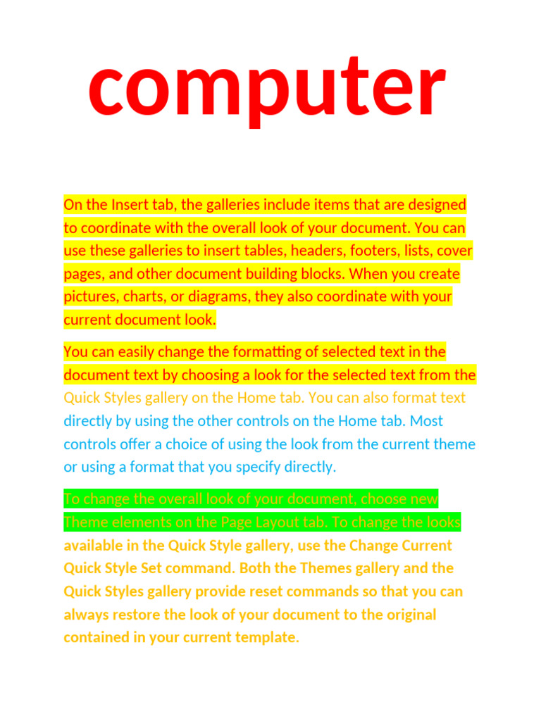 Computer Basics | PDF | Page Layout | Computing