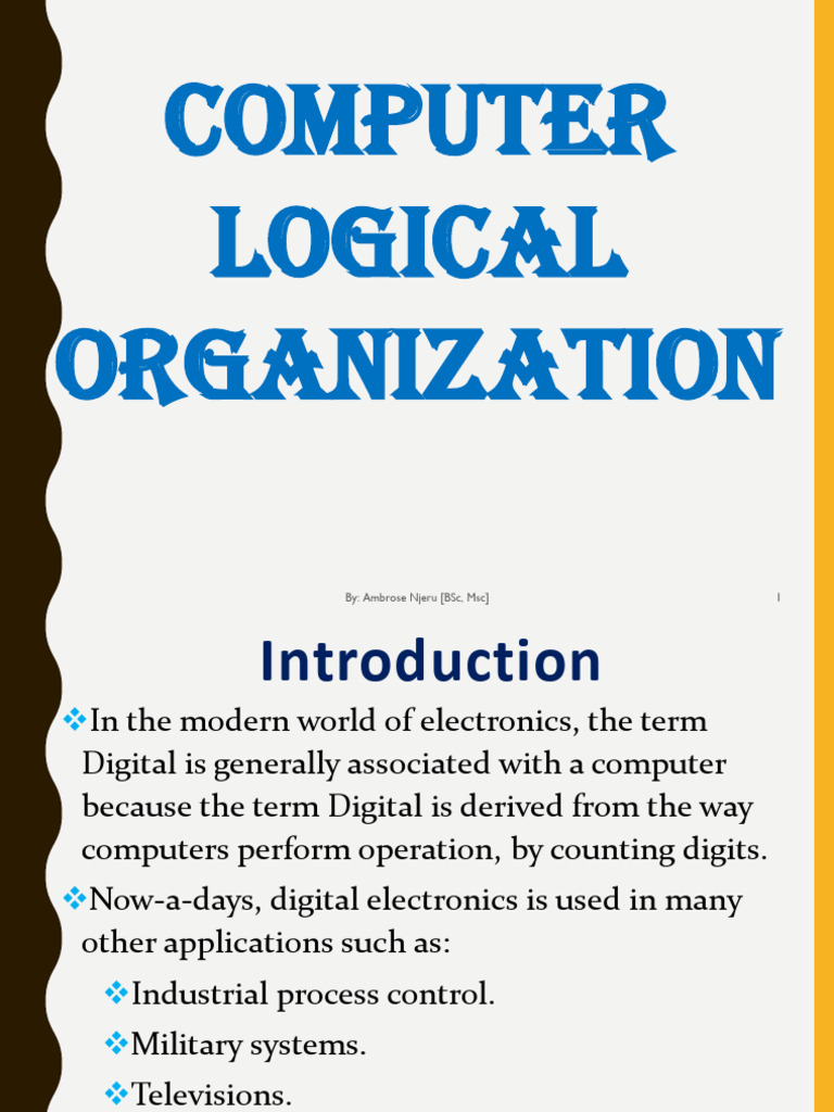 Computer Logical Organization | PDF | Random Access Memory | Computer Data Storage