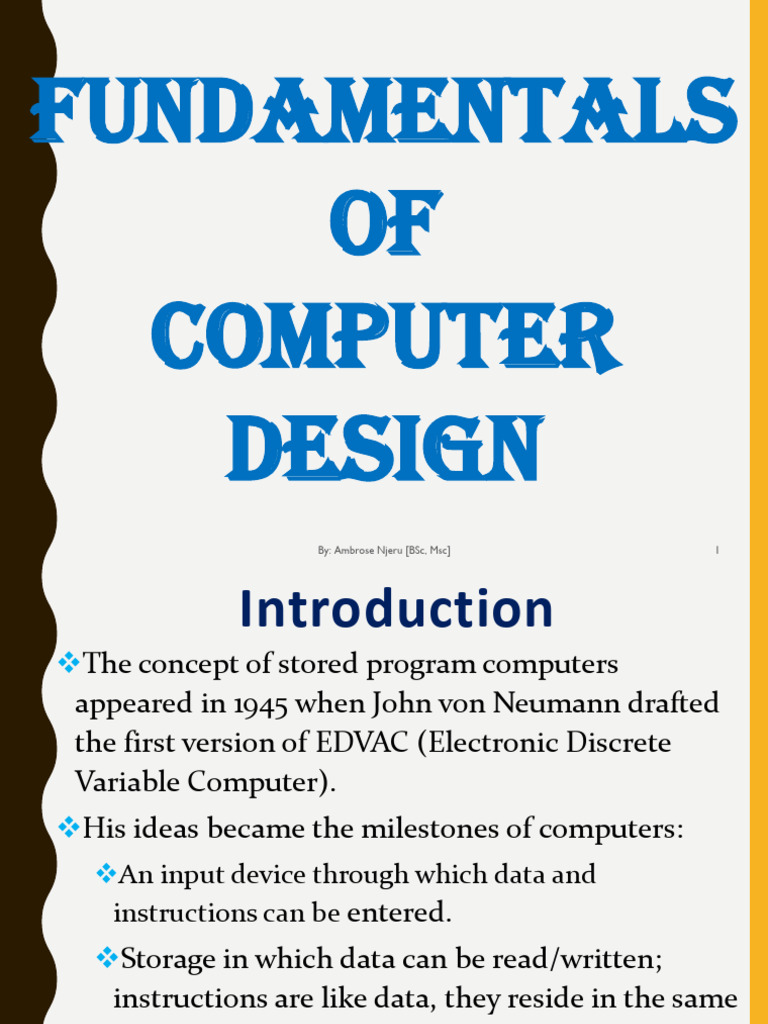 2. Fundamentals of Computer Design | PDF | Computer Architecture | Central Processing Unit