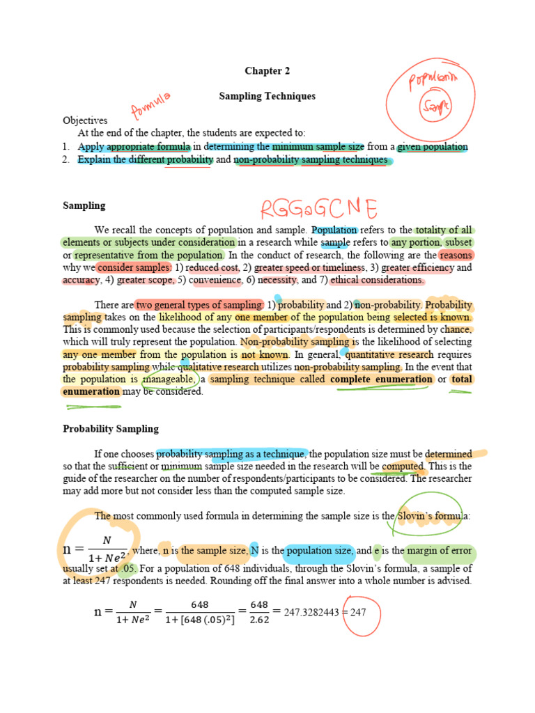 Probability & Non-Probability Sampling | PDF | Sampling (Statistics) | Sample Size Determination