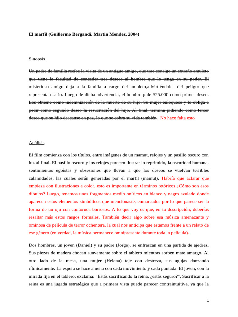 Analisis El Marfil | PDF
