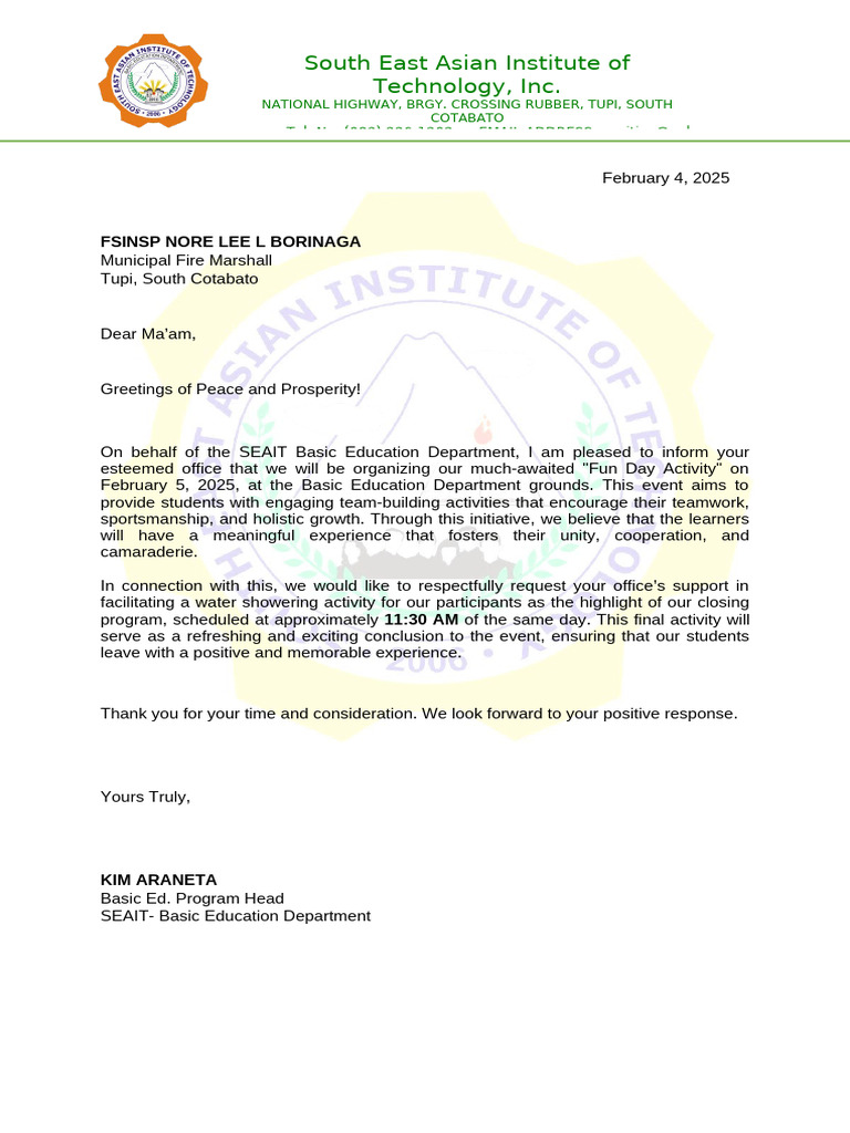 Water Splash Letter For BFP | PDF