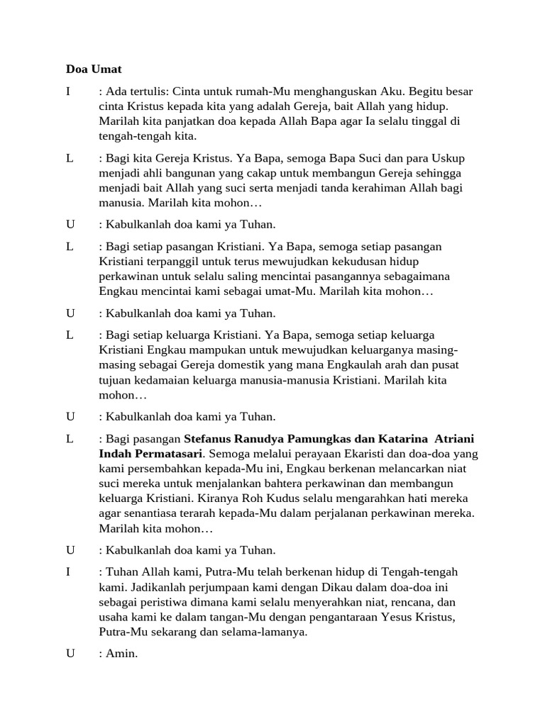 Doa Umat | PDF