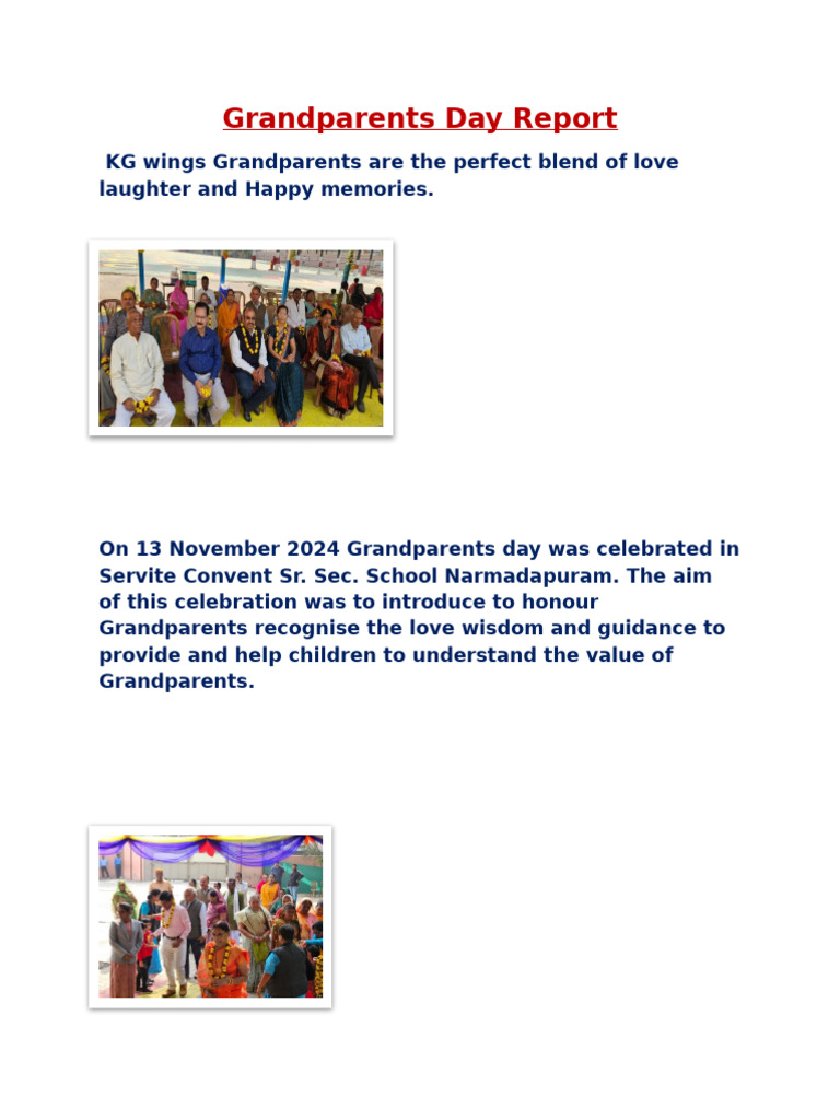 Grandparents Day Celebration 2024 | PDF
