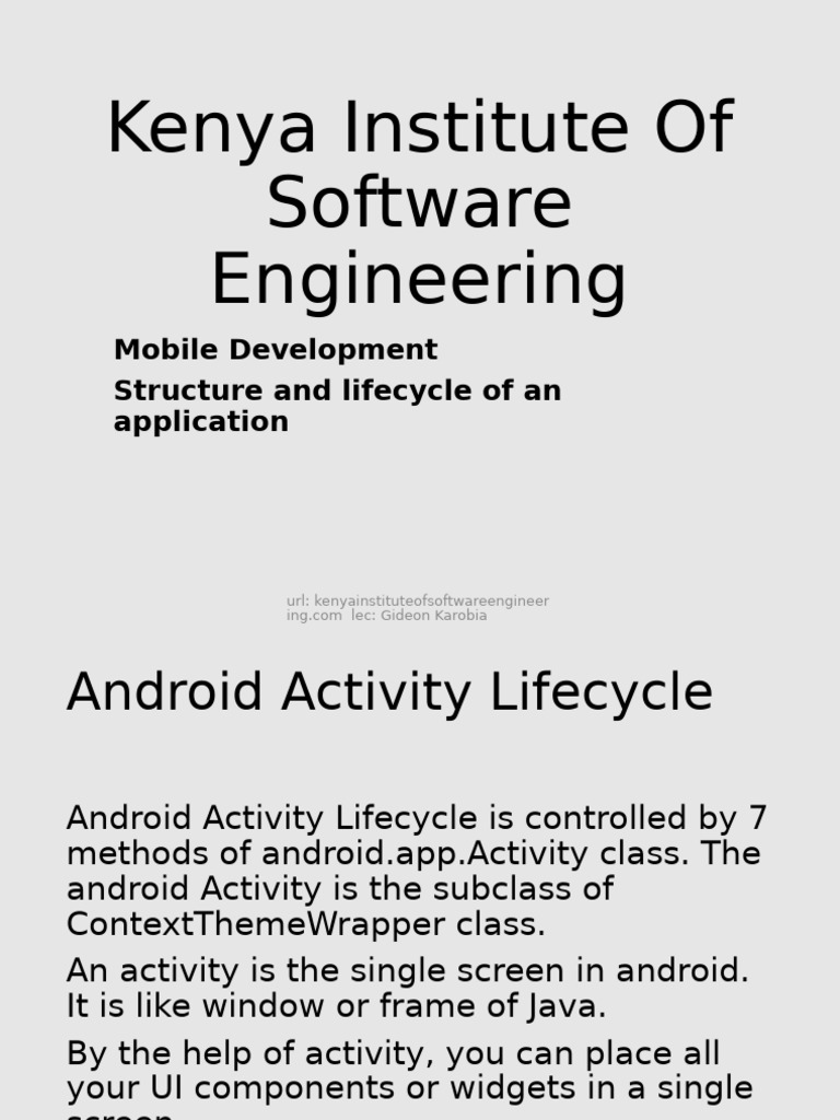 Android Lifecycle | PDF | Android (Operating System) | Mobile App Android Lifecycle | PDF | Android (Operating System) | Mobile App