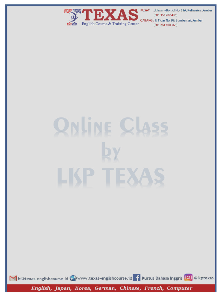 SOP PESERTA - English Proficiency Test | PDF