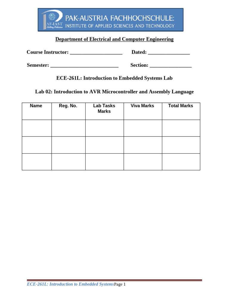 AVR Microcontroller Lab with ATmega328P | PDF | Arduino | Computer Science
