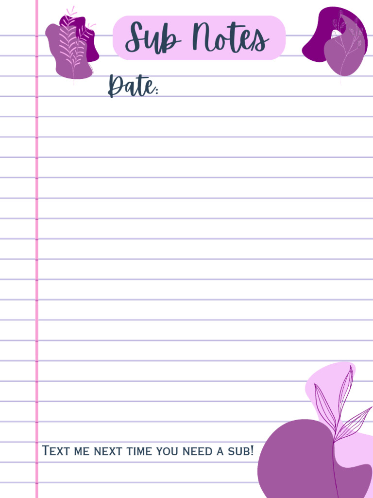 Purple Sub Notes | PDF