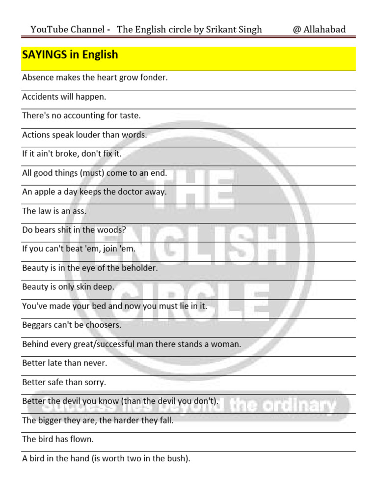Sayings | PDF