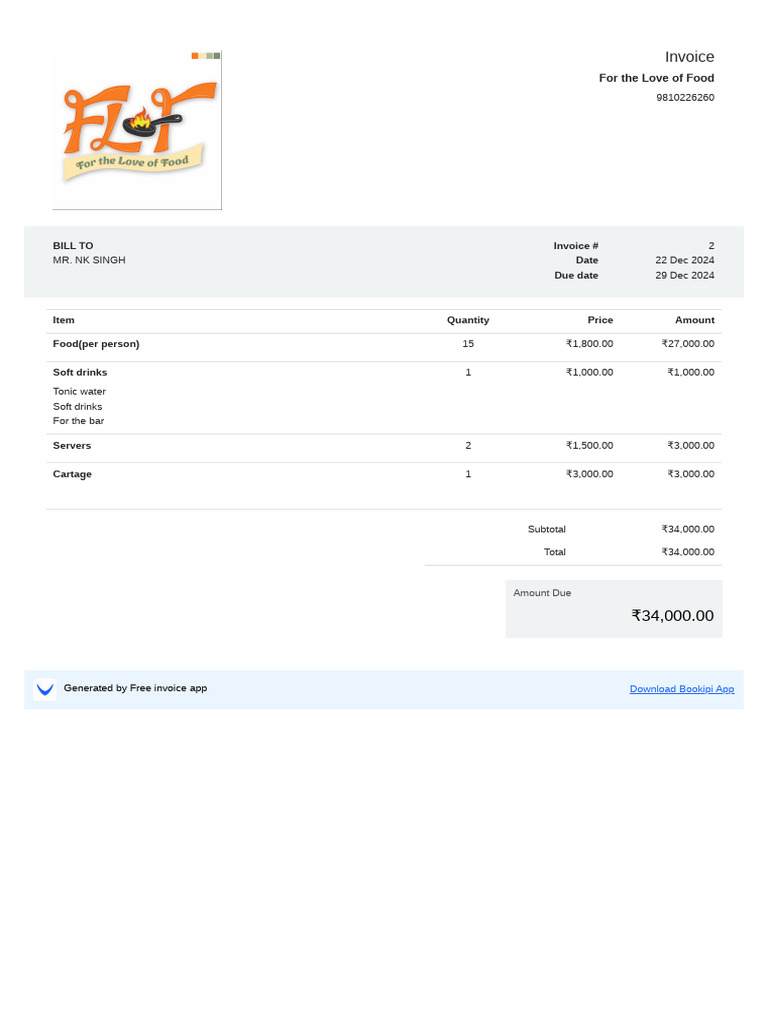 Invoice#2_merged | PDF | Foods