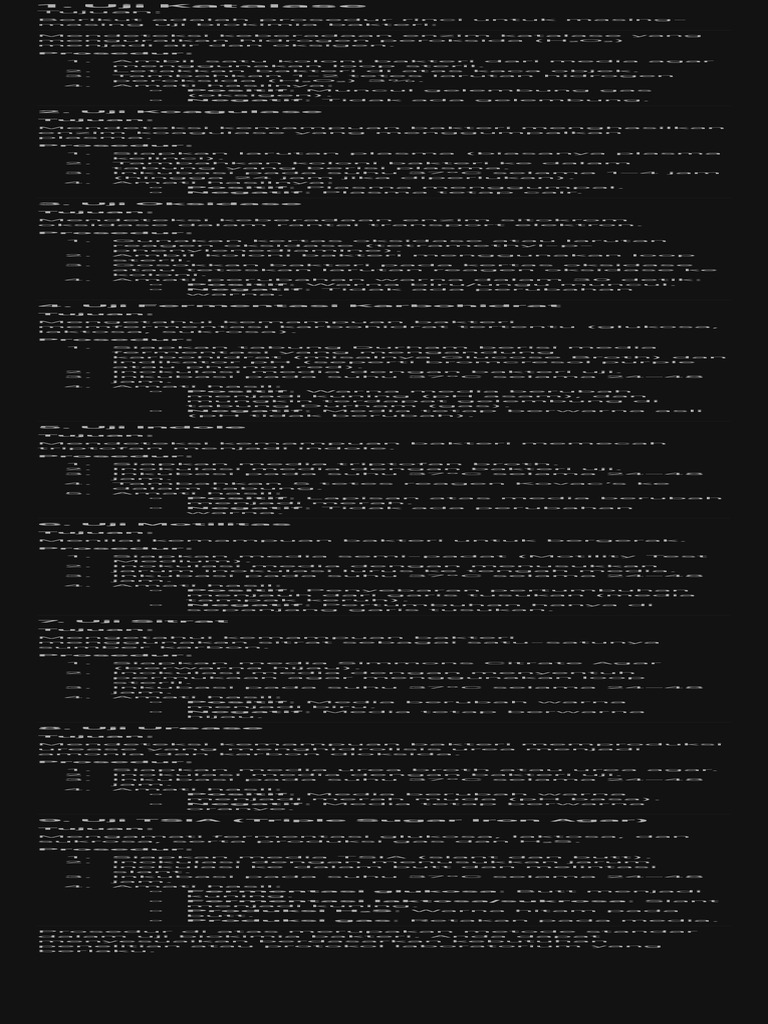 Prosedur Masing-Masing Uji Biokimia | PDF