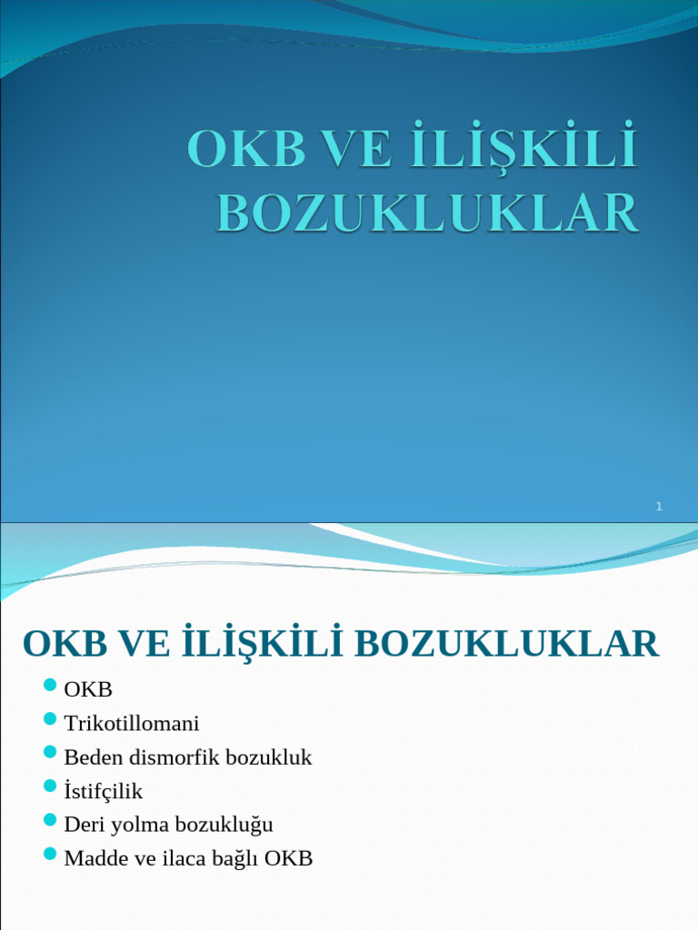 14.okb Ve İli̇şki̇li̇ Bozukluklar | PDF