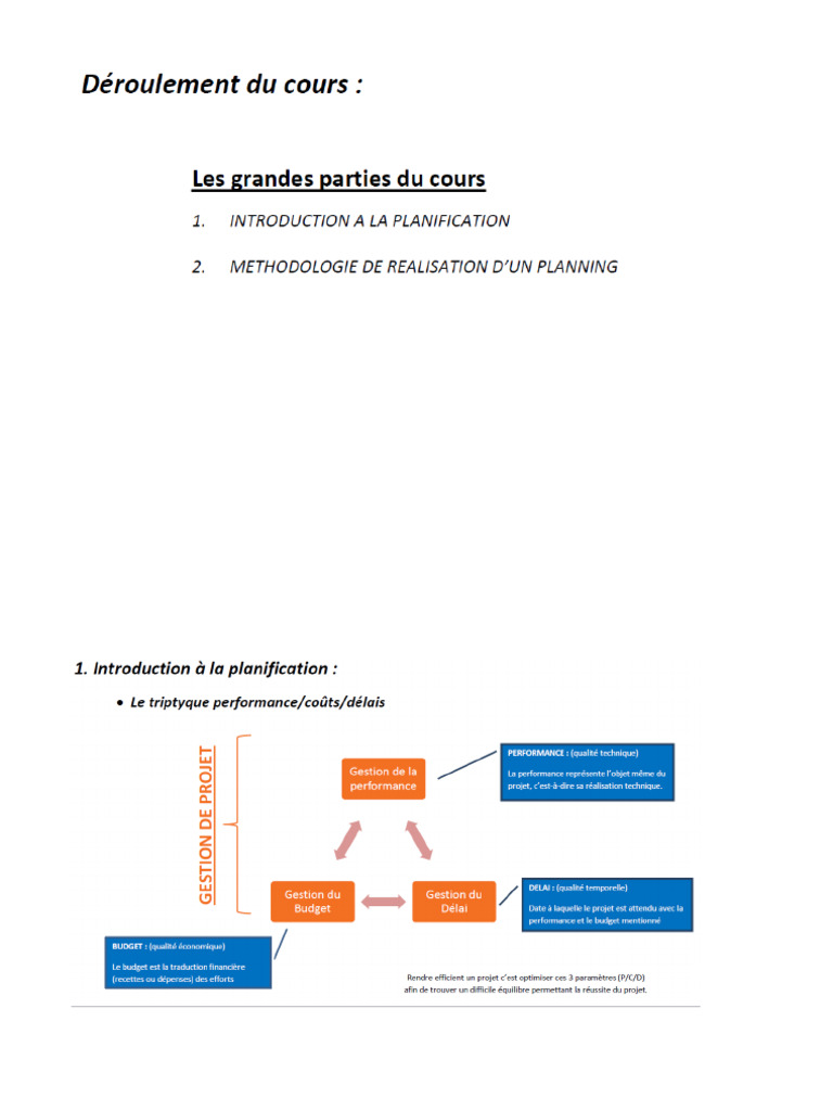 Cours Planification | PDF