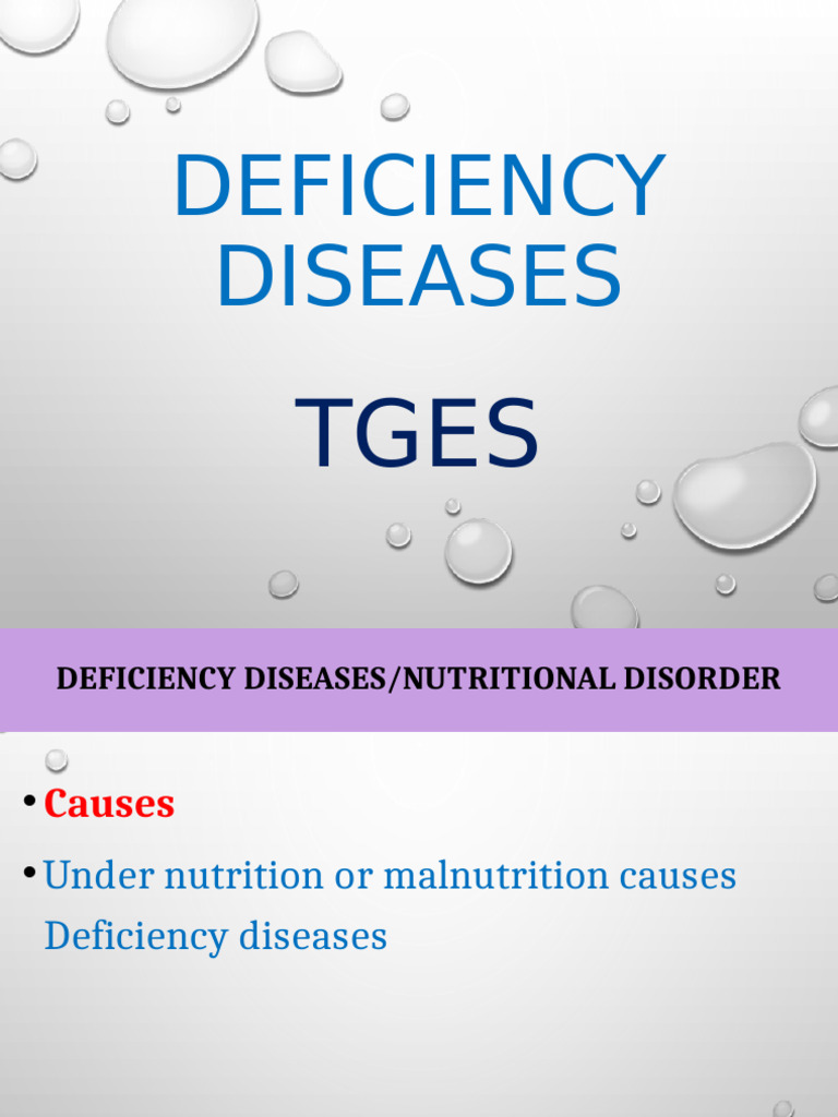 Nutritional Deficiency Diseases Guide | PDF | Vitamin | Malnutrition