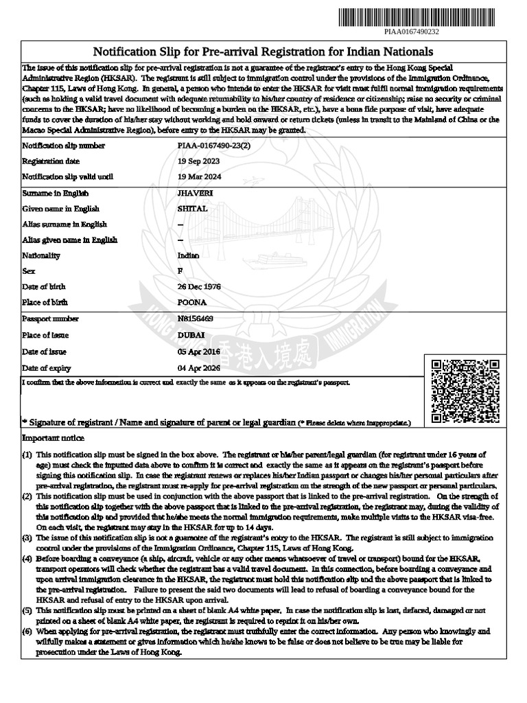 HK Visa | PDF | Passport | Hong Kong
