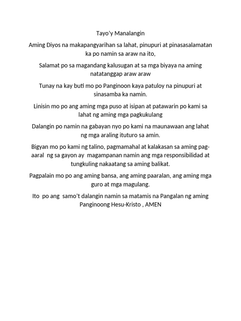 PANALANGIN | PDF