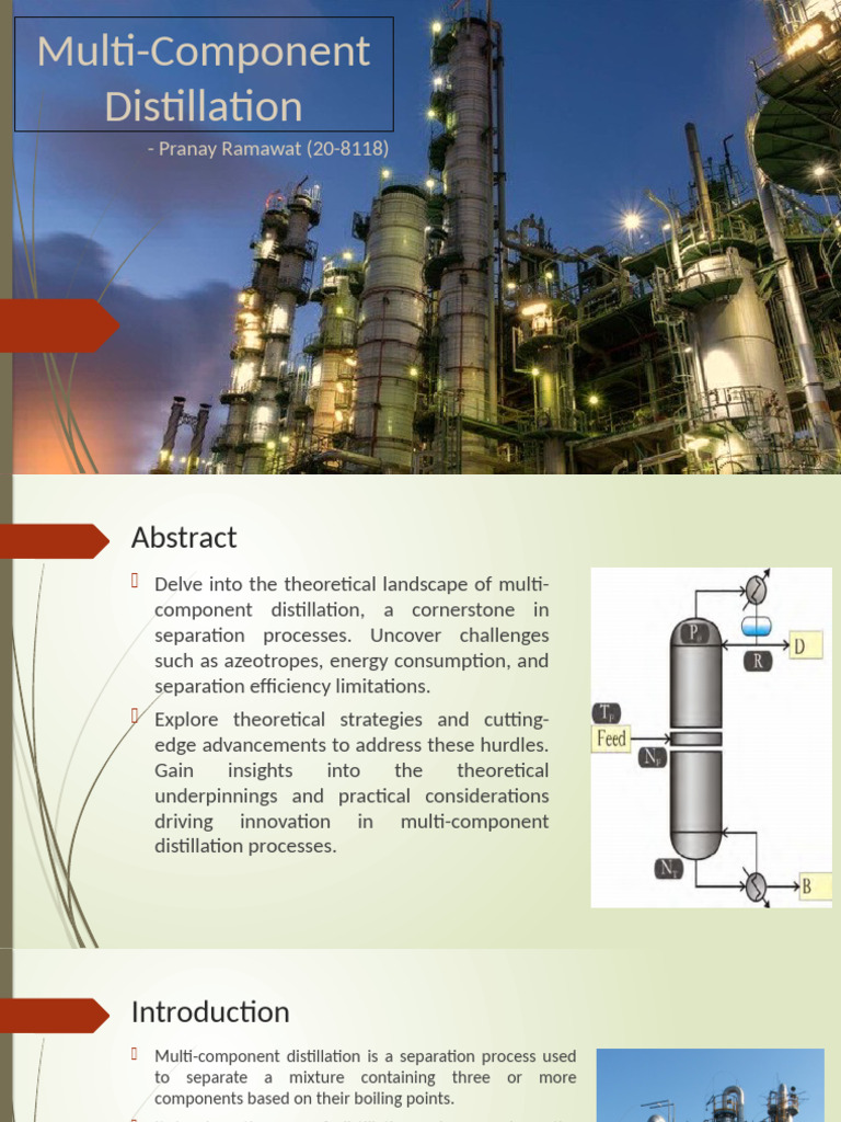 Multi-Component Distillation Insights | PDF | Distillation | Chemistry