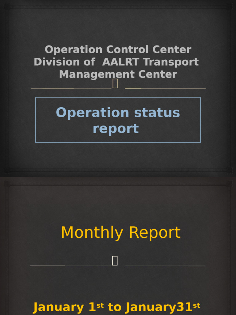 OCC 1 January 2025 Monthly Report | PDF | Train | Rail Transport