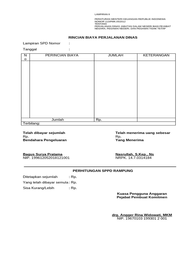Rincian Biaya, Pengeluaran Ril, Tanggungjawab Mutlak | PDF