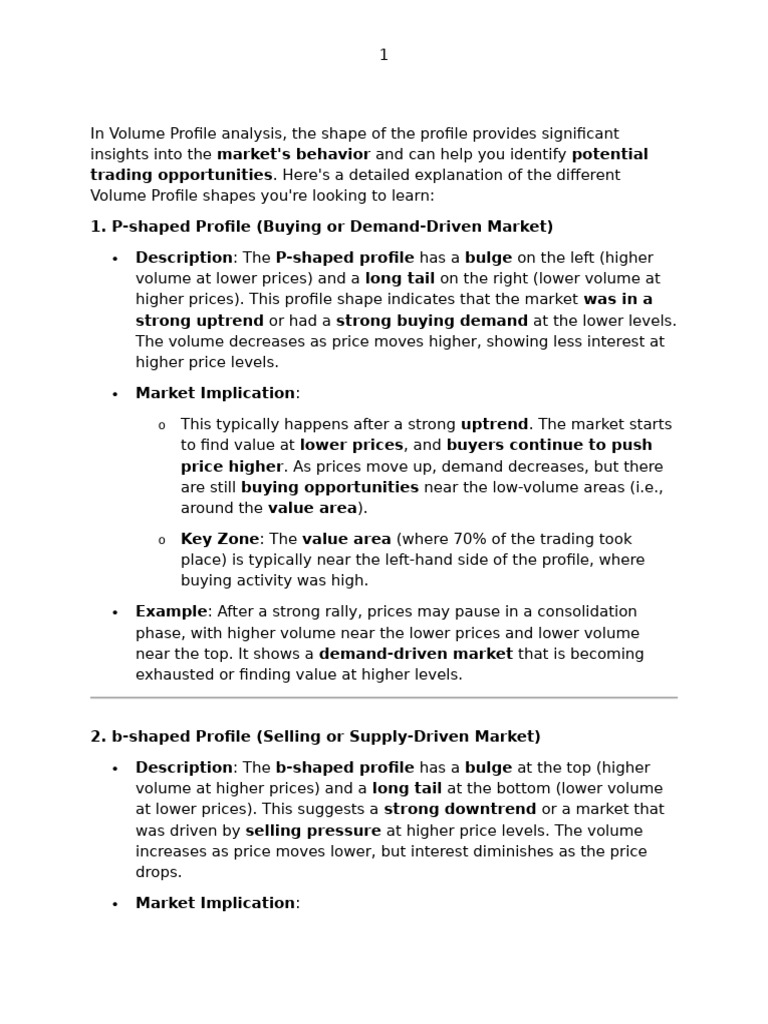 Volume Profile Shapes for Trading Insights | PDF | Market Trend | Day ...