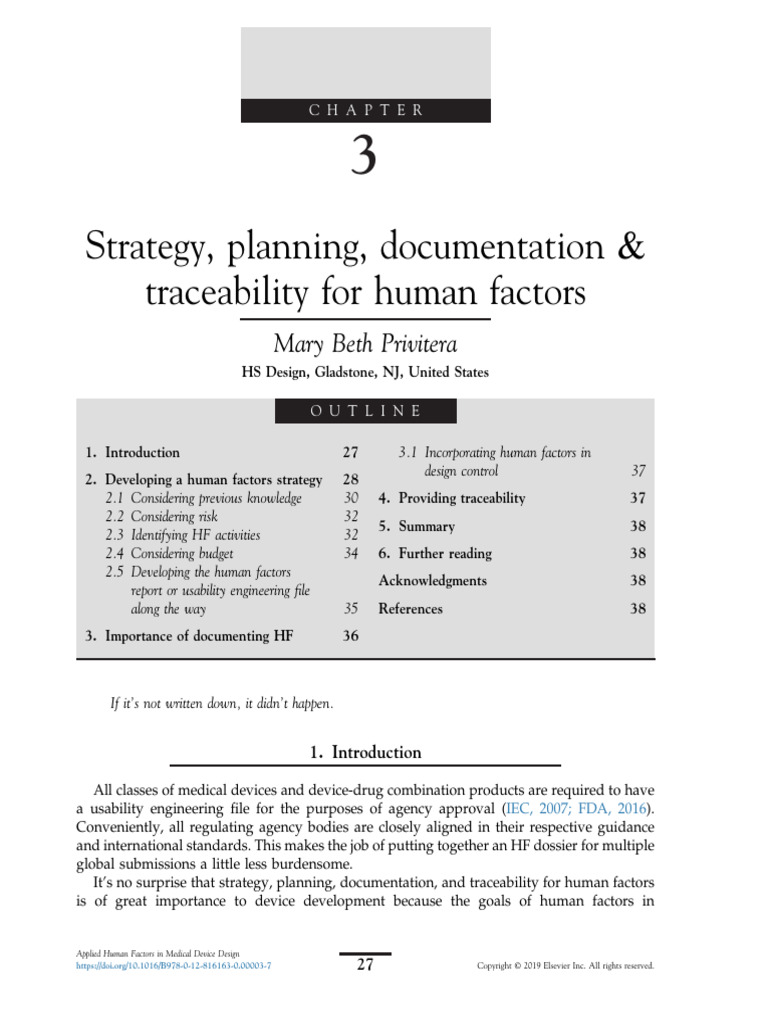 Chapter 3 - Strategy, Planning, Documentation and Traceability For ...