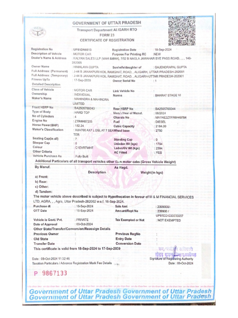 Government of Uttar Pradesh | PDF