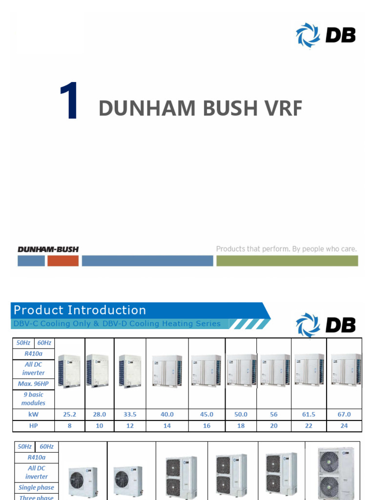 Dunham Bush VRF System | PDF | Heat Transfer | Electromechanical ...