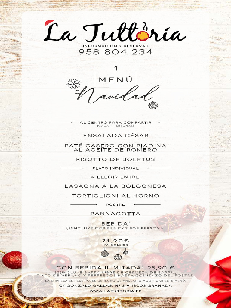 Menus-Navidad 2022 | PDF