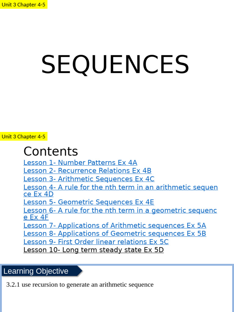 Chapter 4 - 5 Sequences Applications Unit 3 | PDF | Depreciation | Interest