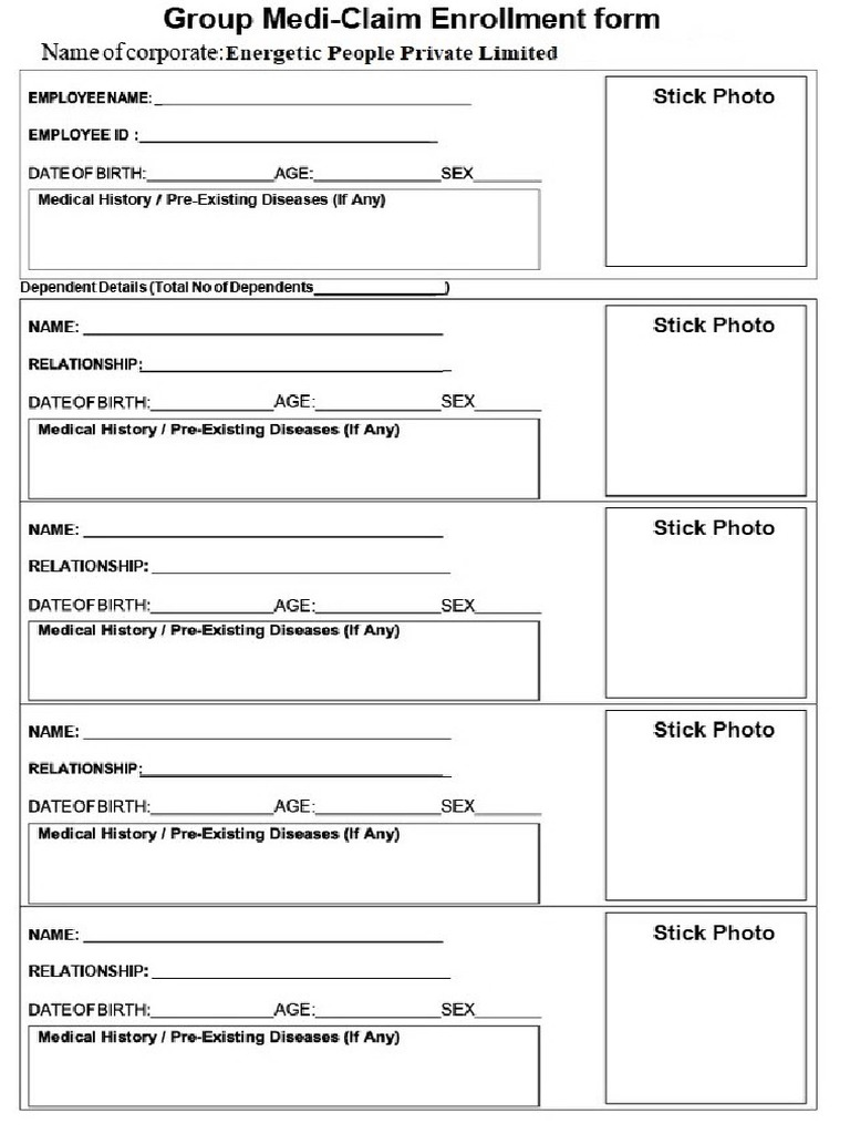 Medical Enrollment Form | PDF