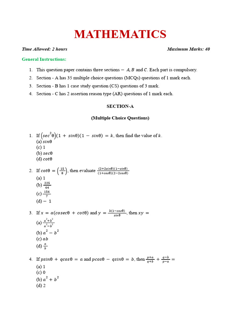 Introduction To Trigonometry (T-1) | PDF | Elementary Geometry | Mathematics