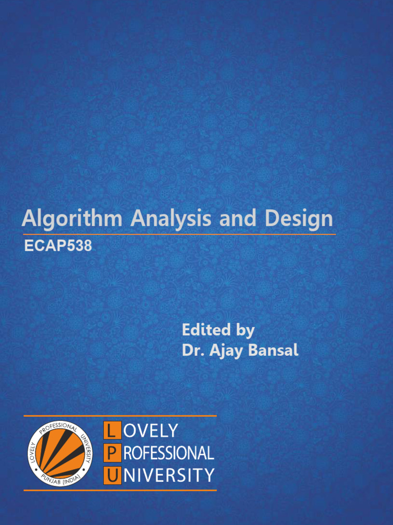 8409 Ecap538 Algorithm Design and Analysis | PDF | Computer Data Storage | Theoretical Computer ...