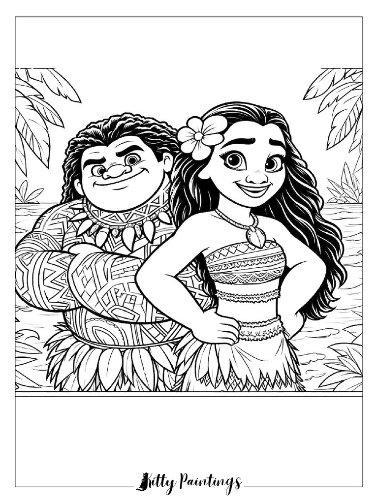 Moana Coloring Pages | PDF
