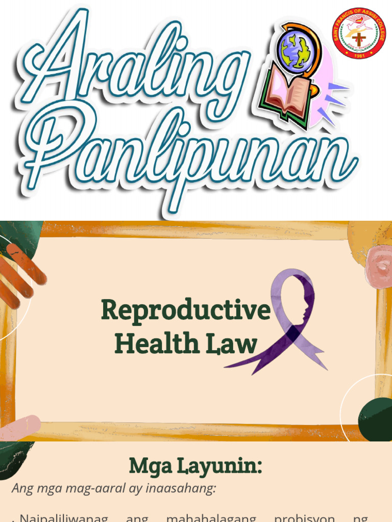 3Q - W5 - Reproductive Health Law | PDF | Adolescence | Reproductive Rights