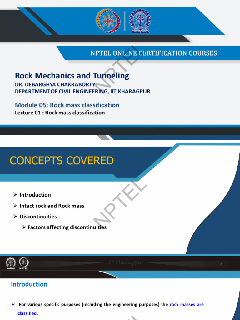 Rock Mass Classification in Engineering | PDF | Soil Mechanics | Civil ...