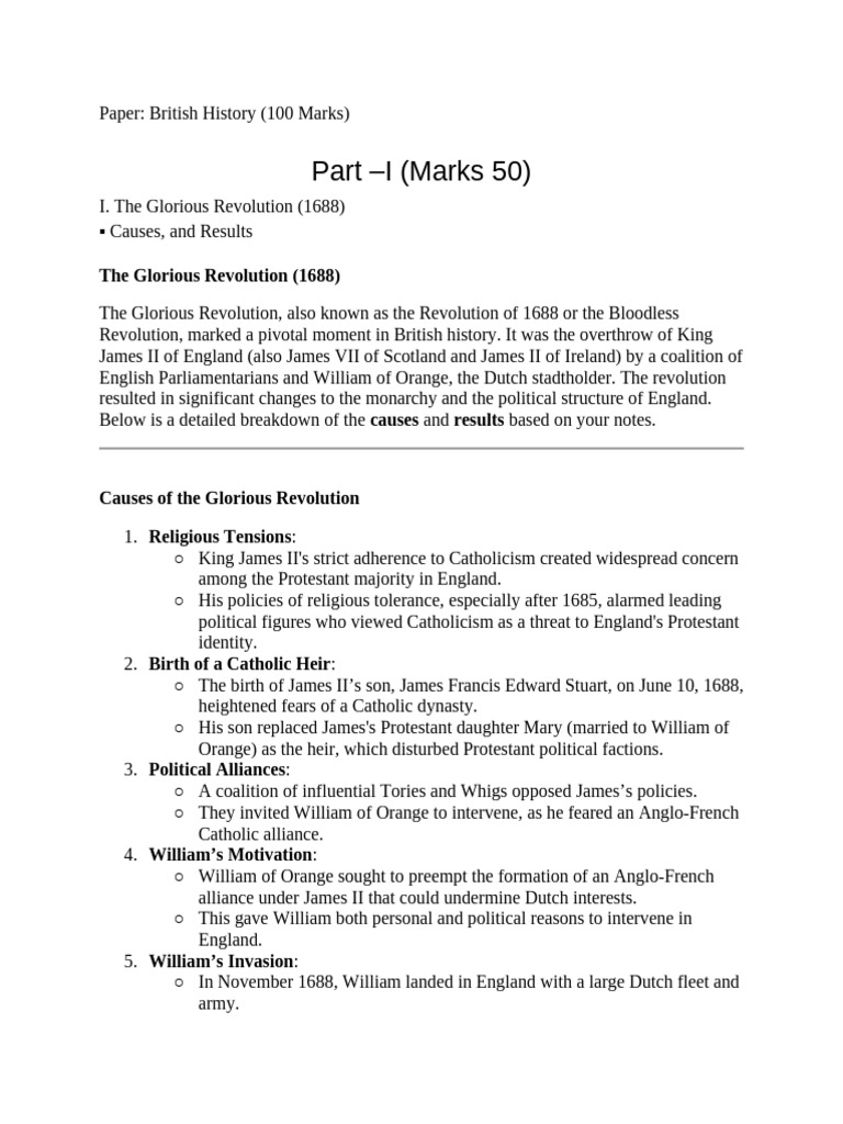 British History Css Notes by Misbah | PDF | Kingdom Of Great Britain ...